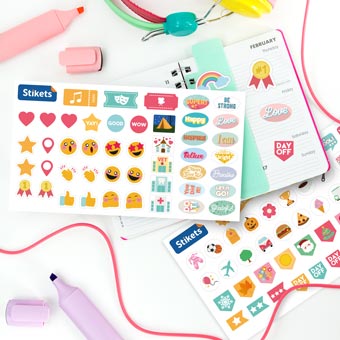 Autocollants Emoji pour agenda - Stikets